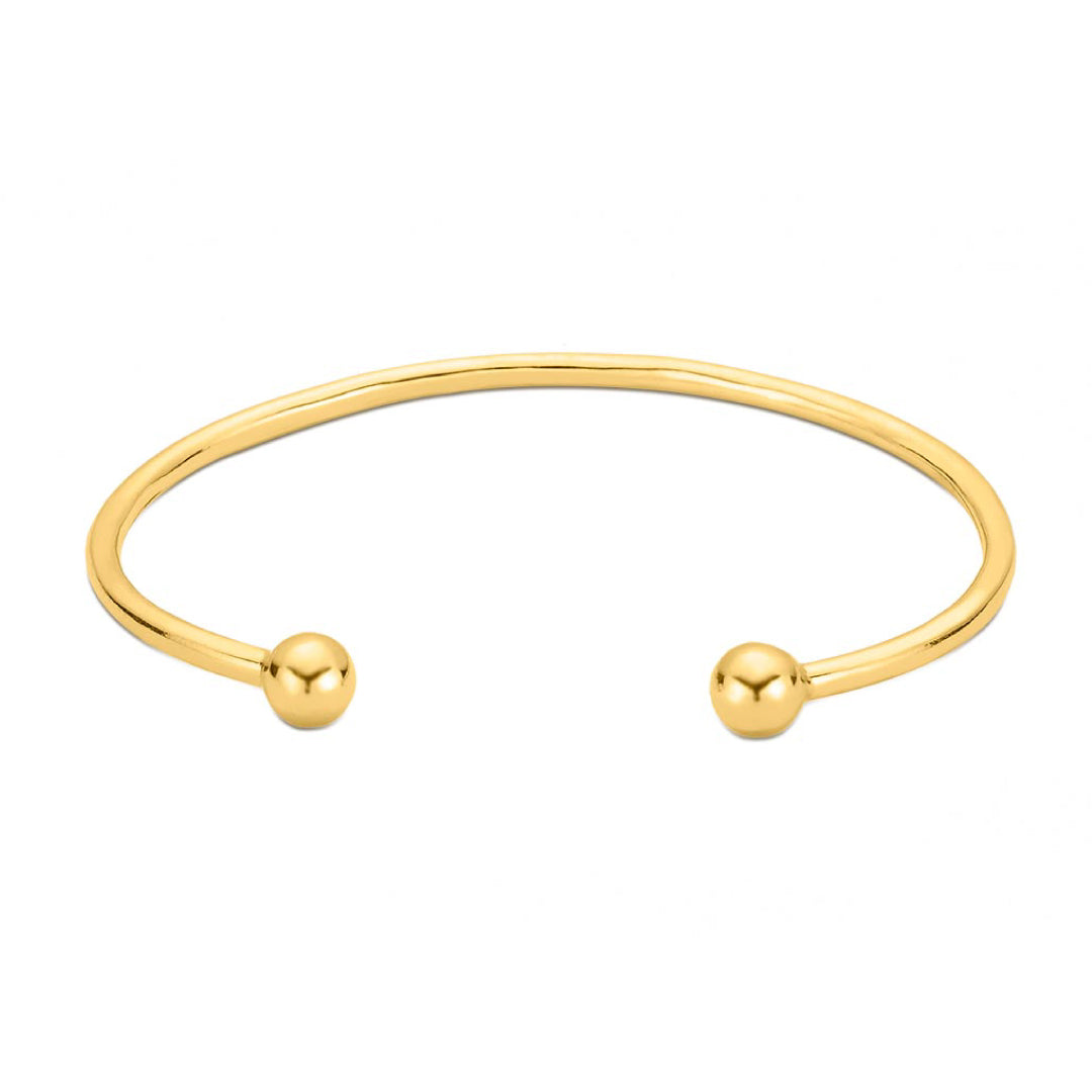 Double Bubble Bangle ‚Äì 18k Gold | Perfect for Stacking – Fabula Jewels