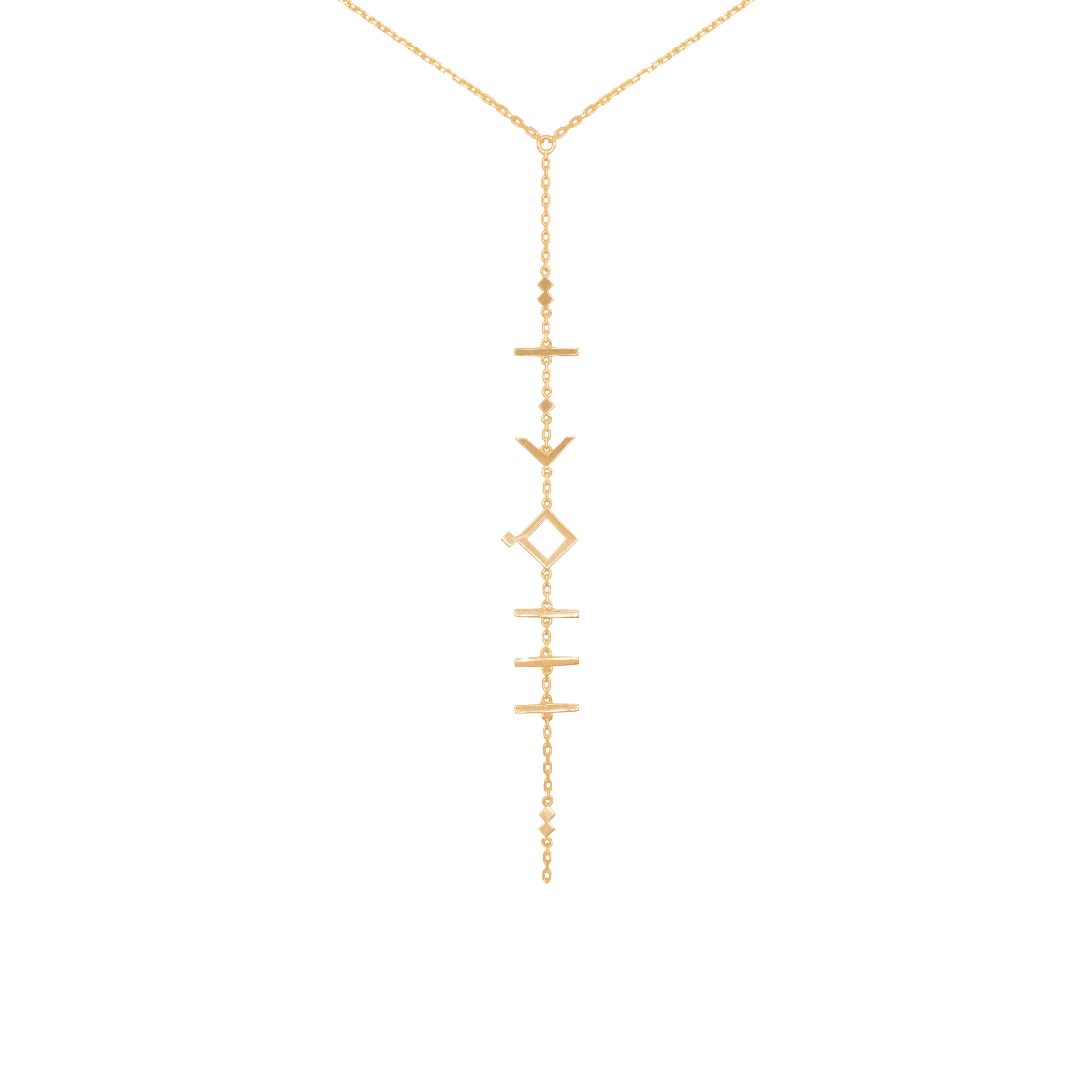 Sacred Lines Vertical Necklace – Fabula Jewels