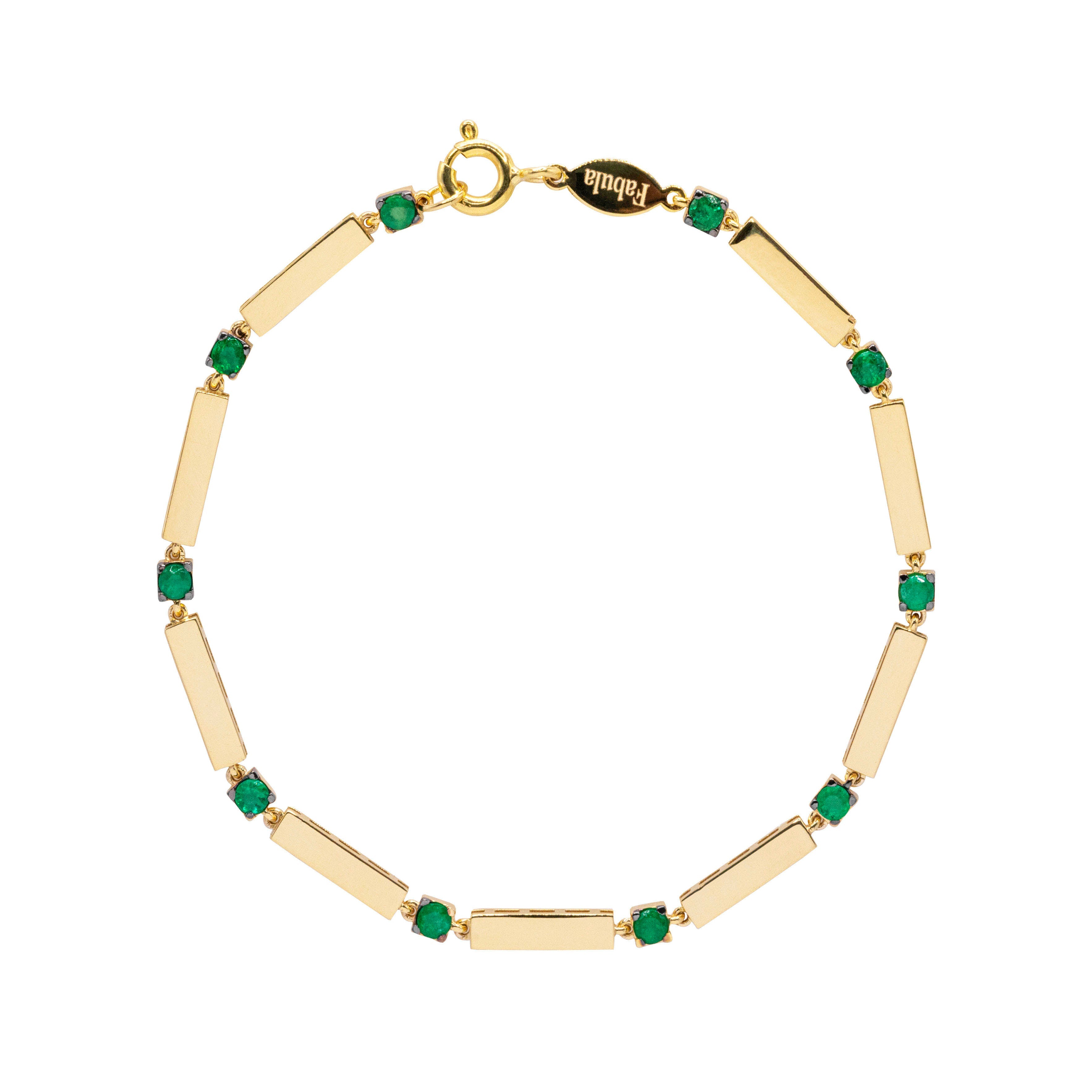 Ember Emerald Bracelet ‚Äì 18k Gold & Emeralds | Fiery Elegance ...