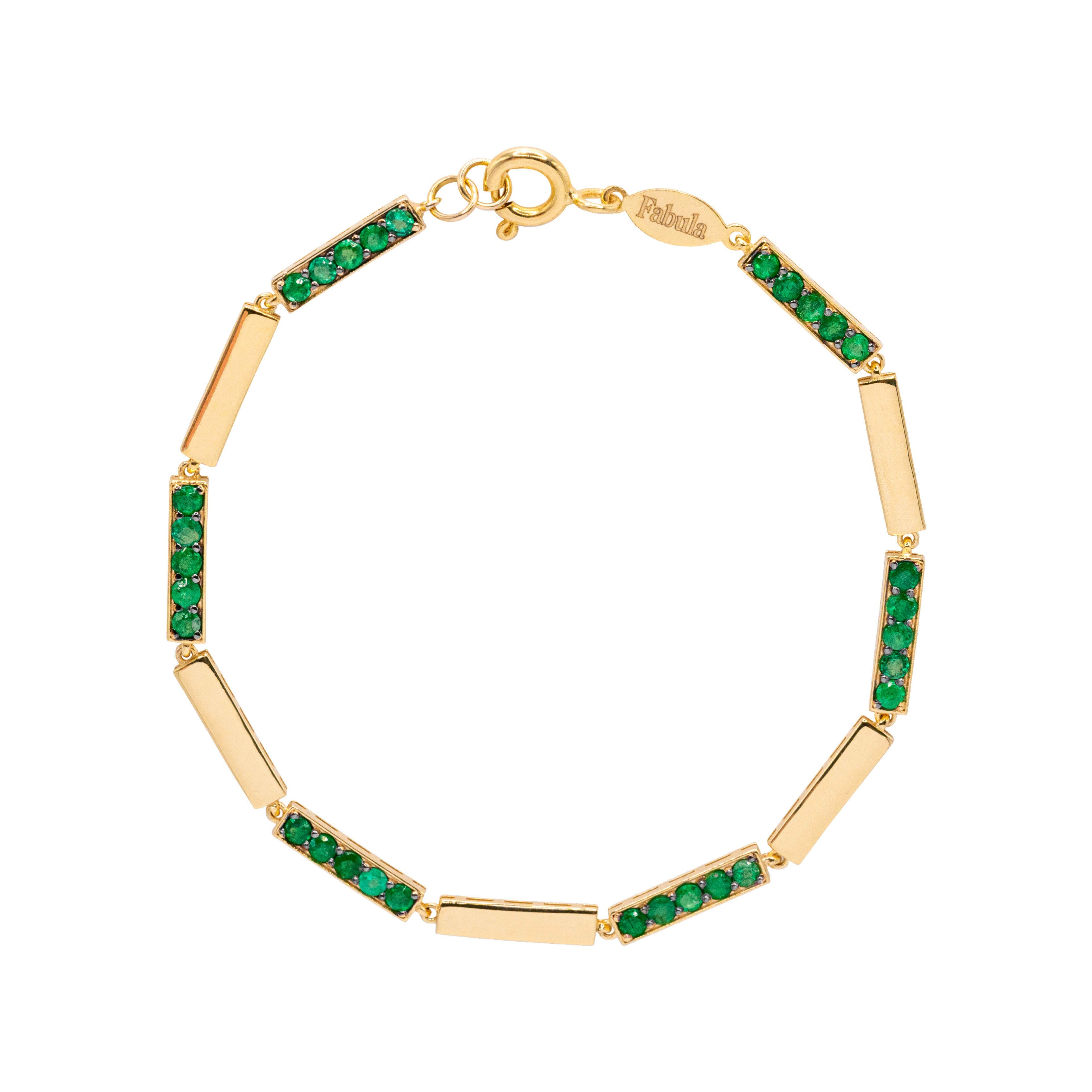 Emerald Bars Bracelet ‚Äì 18k Gold, 0.85 ct Emeralds | Elegant Design ...